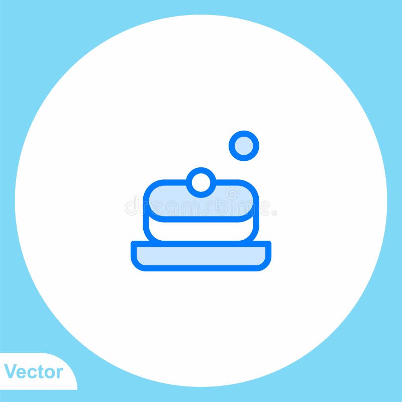 Soap Flat Vector Icon Sign Symbol Stock Vector - Illustration of soap ...