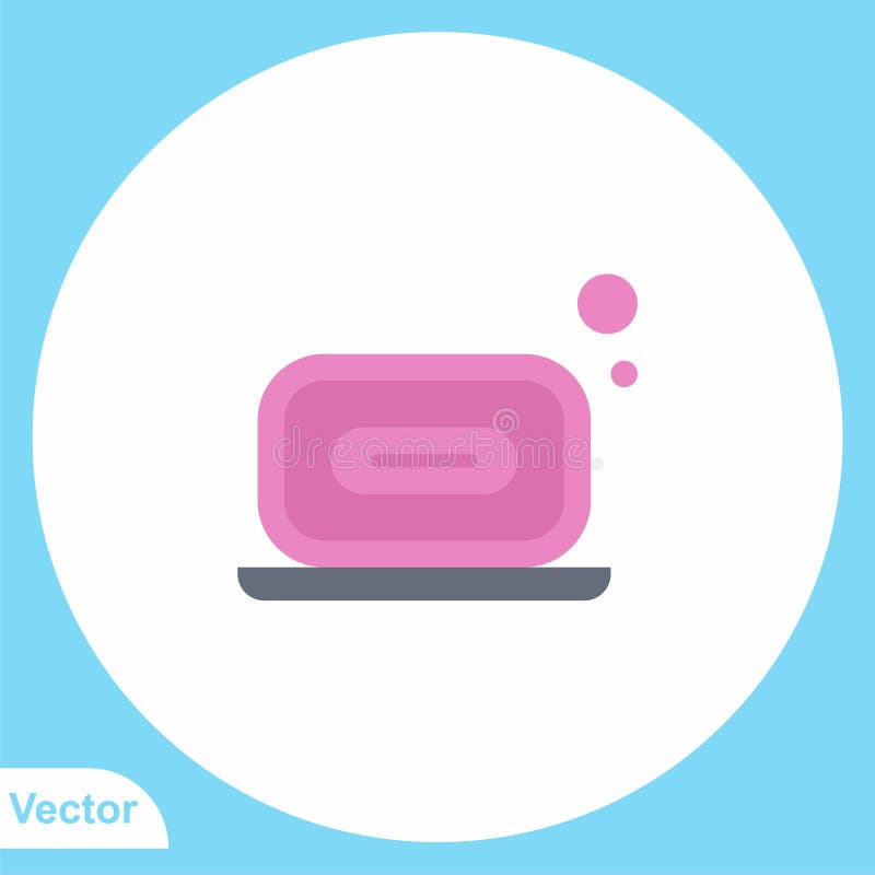 Soap Flat Vector Icon Sign Symbol Stock Vector - Illustration of design ...