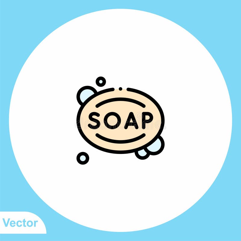 Soap Flat Vector Icon Sign Symbol Stock Illustration - Illustration of ...