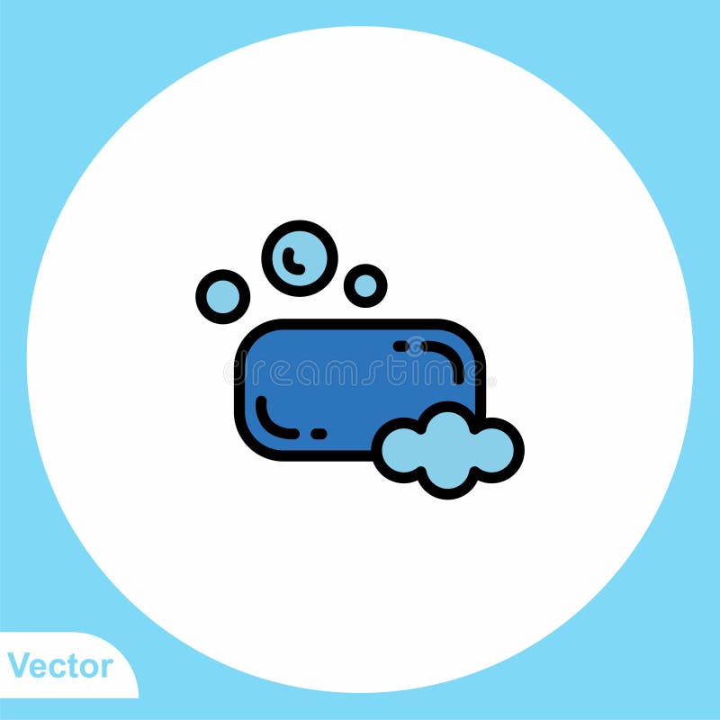 Soap Flat Vector Icon Sign Symbol Stock Illustration - Illustration of ...