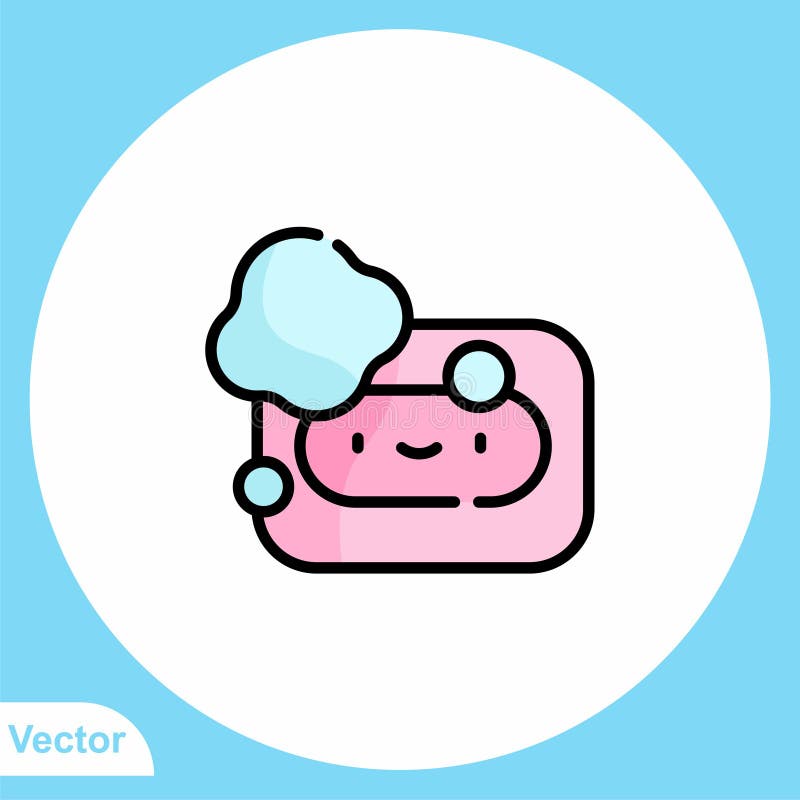 Soap Flat Vector Icon Sign Symbol Stock Illustration - Illustration of ...