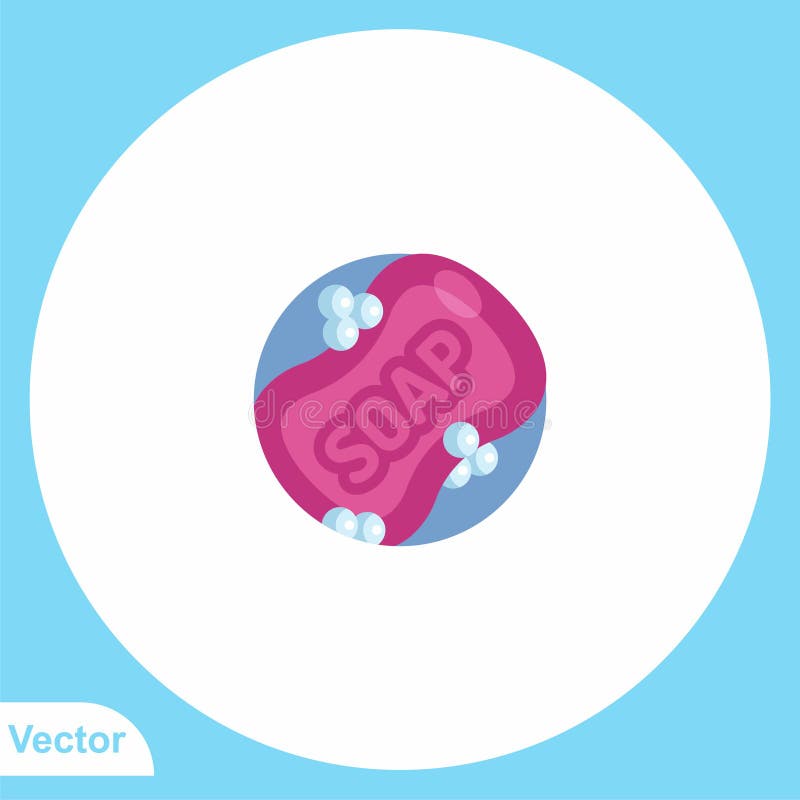 Soap Flat Vector Icon Sign Symbol Stock Illustration - Illustration of ...