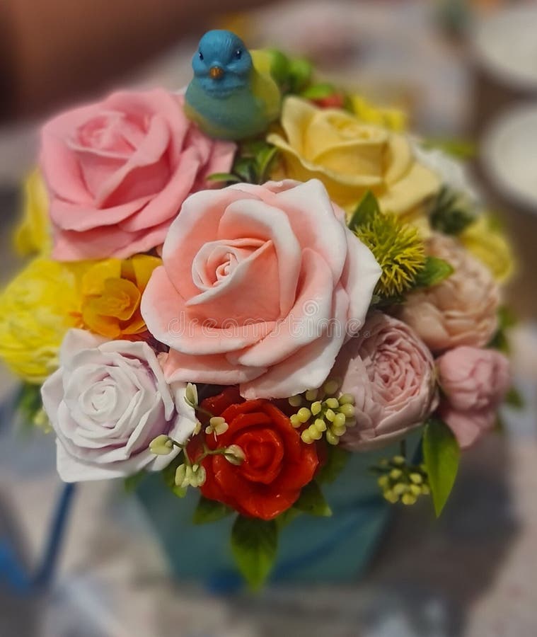 Soap Flower Product Rose Bird Stock Image - Image of soap, flower ...
