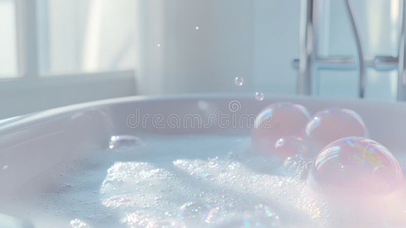 Soap Foam Bubble in Bathroom Abstract Wallpaper Background Picture Stock Illustration ...