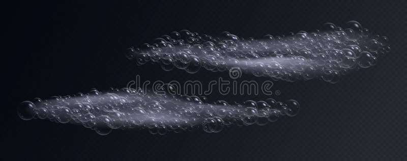 Soap Foam with Bubbles, Realistic Sparkling Shampoo, Bath Lather ...