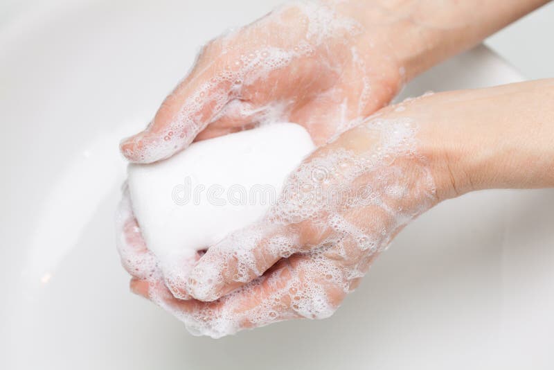 Soap in hands stock photo. Image of cleansing, bubble - 177097562