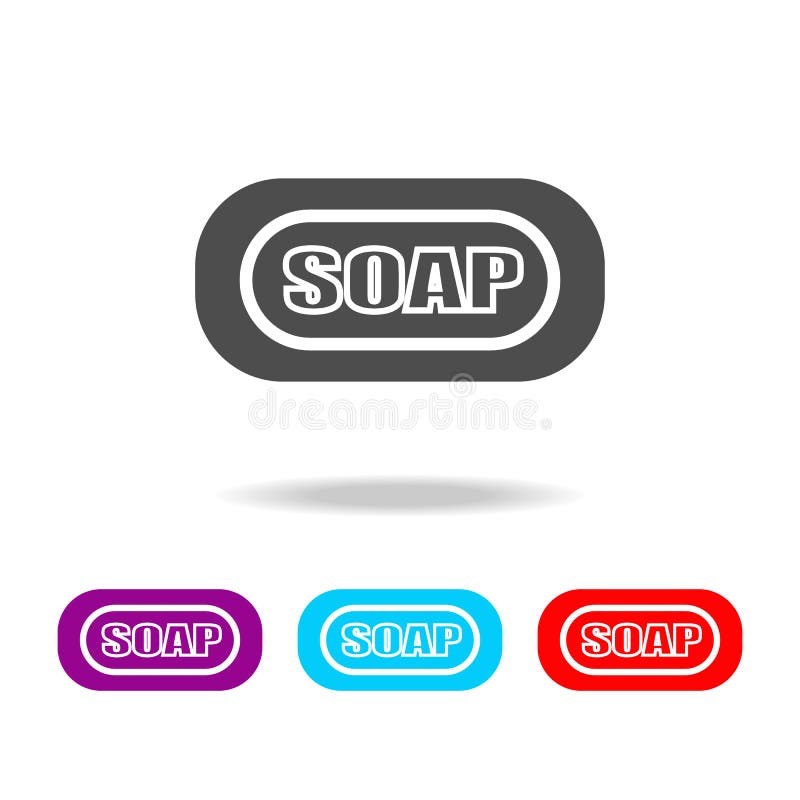 Soap Icon Elements Of Bathroom In Multi Colored Icons Premium Quality