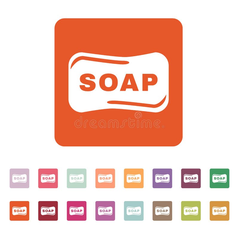The soap icon. Soap symbol stock vector. Illustration of toiletries ...