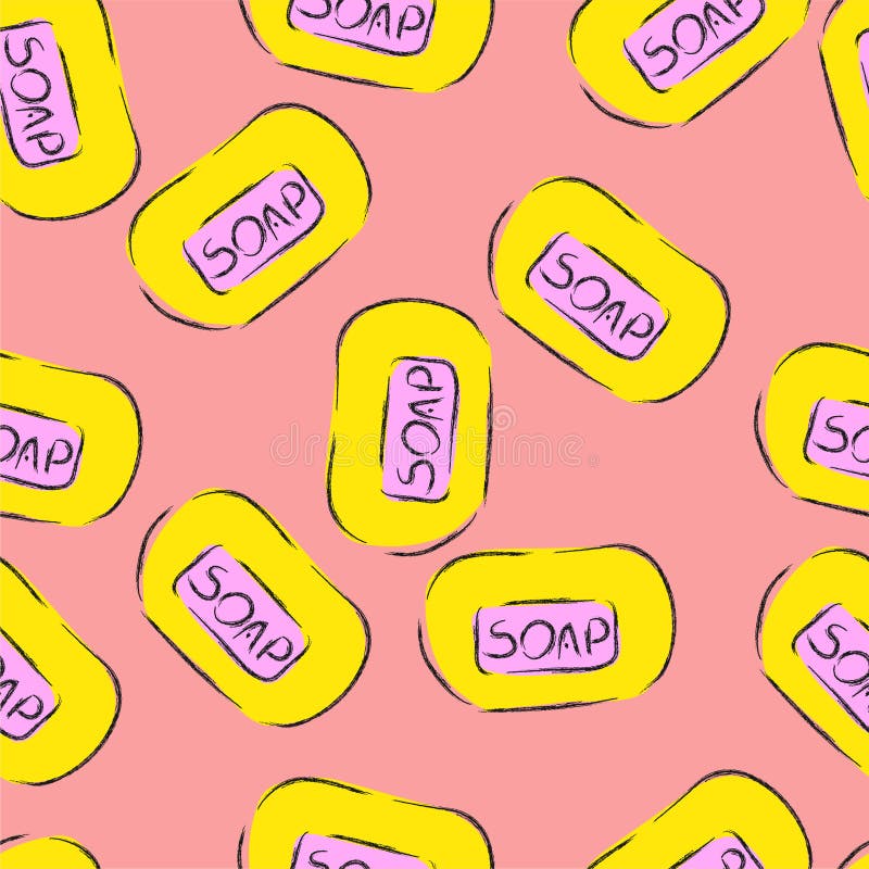 Soap Seamless Vector Pattern Background Stock Illustration ...