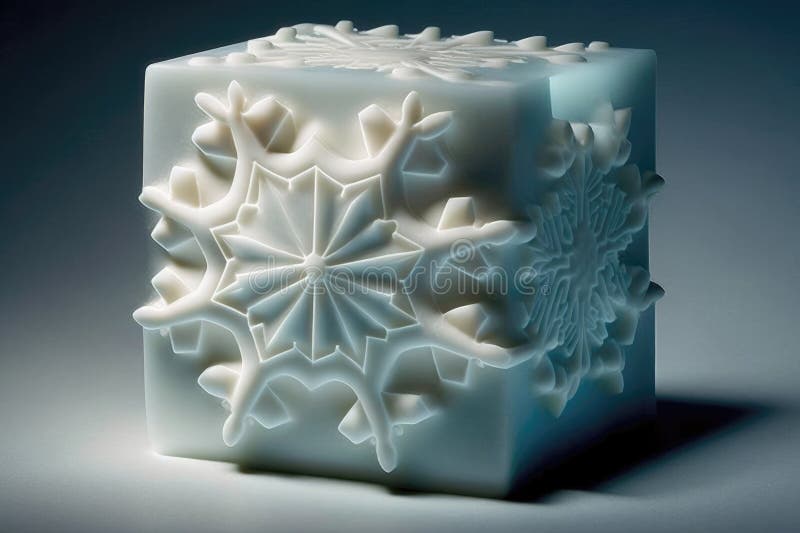 Soap Shaped Like a Snowflake. Generative AI Stock Illustration ...