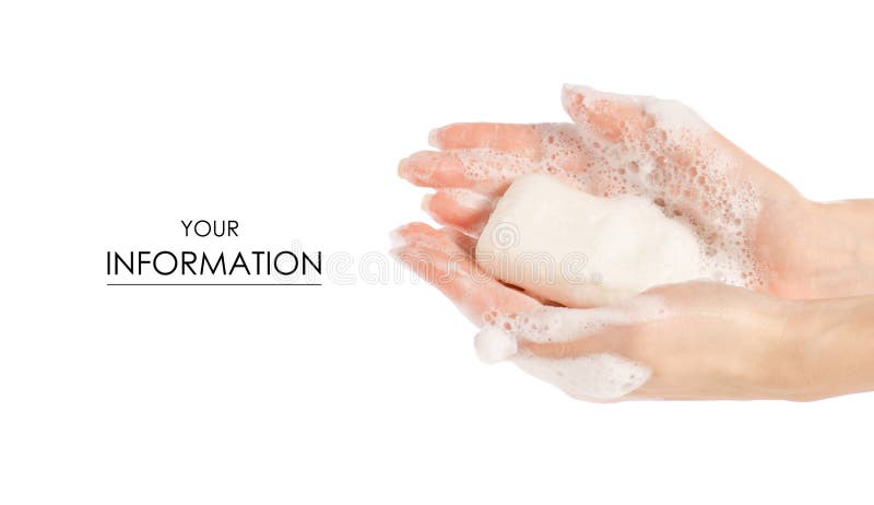 Soap in a Soapy Hand Care Natural Pattern Stock Image - Image of ...