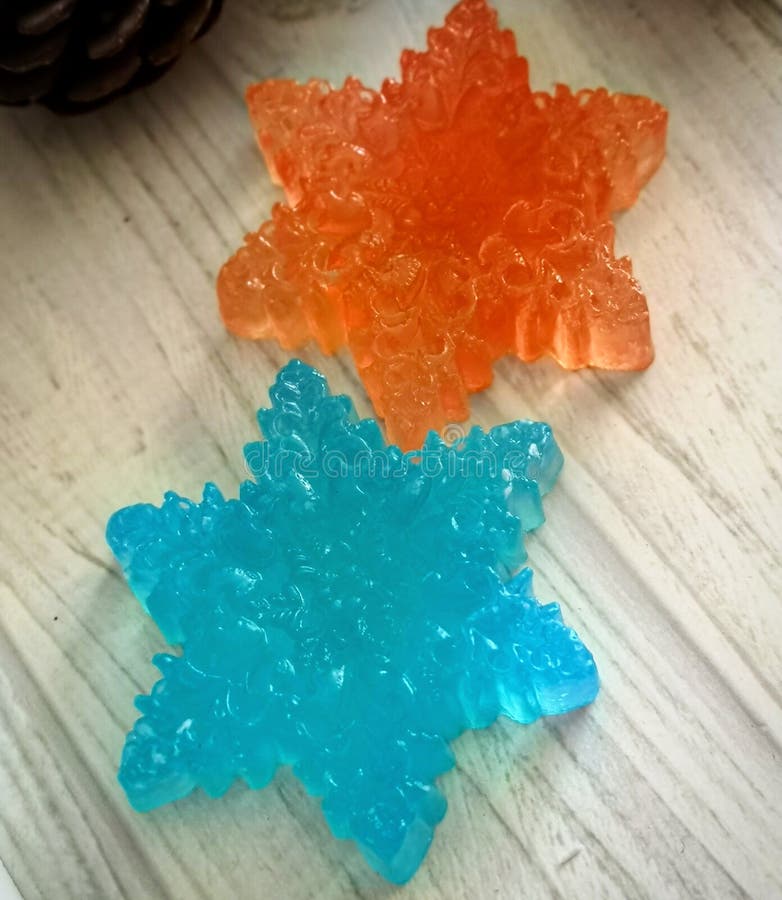Soap stars blue and orange stock image. Image of bead - 227083993