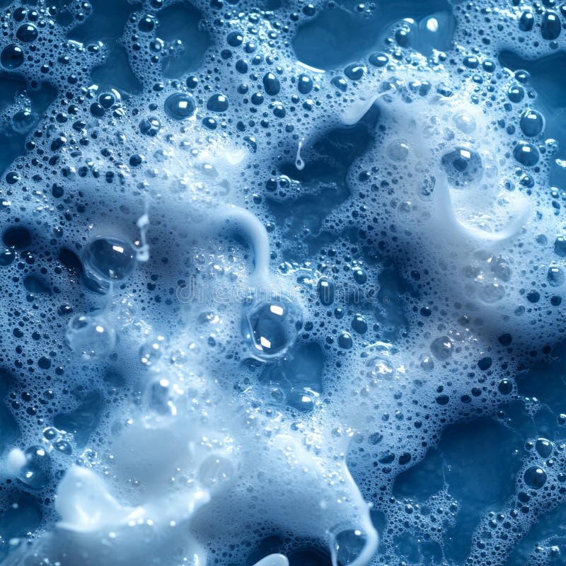 Soap Suds and Bubbles Creating a Textured Surface on Water Stock Illustration - Illustration of ...