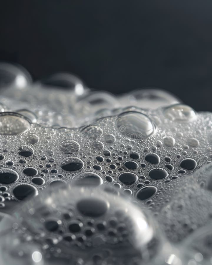 Macro Foam Bubbles of Cleansing or Moisturizer or Toning or Exfoliating ...