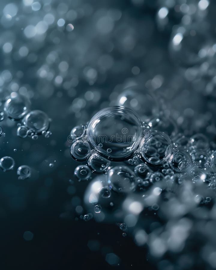 Macro Foam Bubbles of Cleansing or Moisturizer or Toning or Exfoliating ...