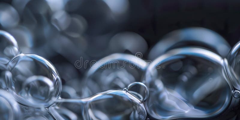 Macro Foam Bubbles of Cleansing or Moisturizer or Toning or Exfoliating ...