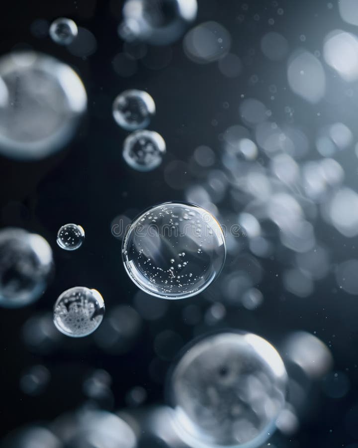 Macro Foam Bubbles of Cleansing or Moisturizer or Toning or Exfoliating ...