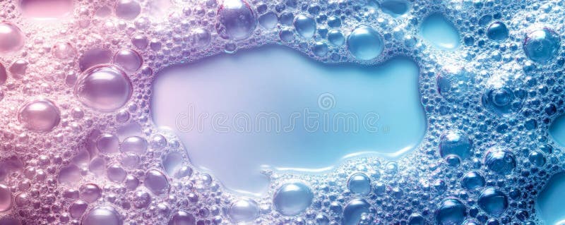 Soap Suds Frame Creating Pastel Colored Background with Copy Space ...