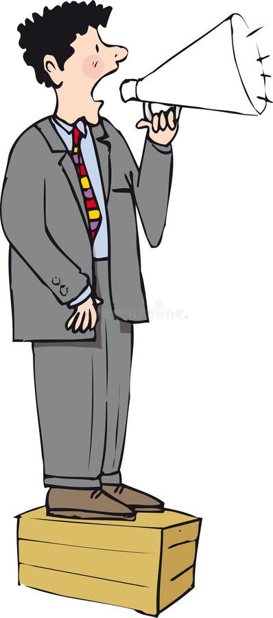 Soapbox man stock vector. Illustration of shouting, lobbying - 33998715