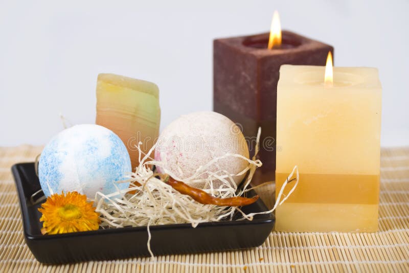 Soaps and candles. stock photo. Image of cleaning, healthy - 98026644 Soaps and candles. stock photo. Image of cleaning, healthy - 98026644