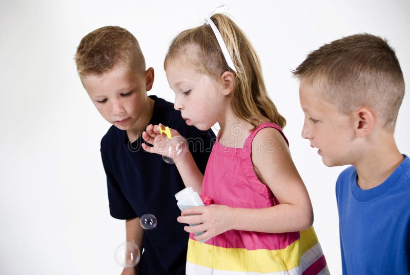 Soapy Bubble Fun stock photo. Image of occupied, cheerful - 10274044