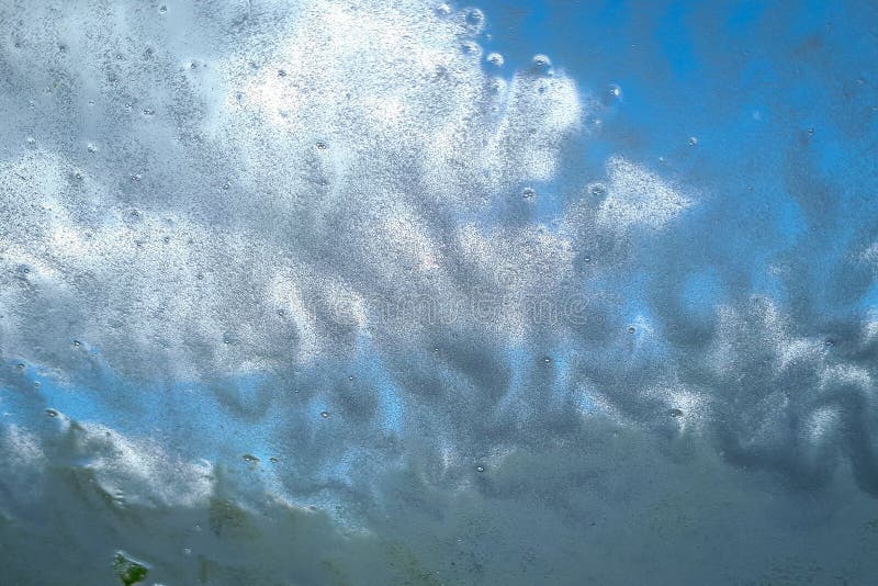 Soapy foam on the window stock image. Image of detergent - 187108597