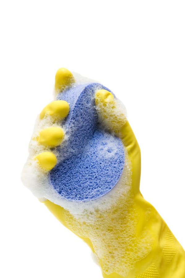 Big foamy yellow sponge stock image. Image of soapy, detergent - 28761653