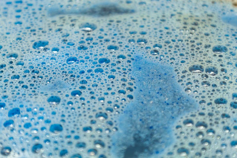 Soapy Water. Blue Water with Bubbles Stock Photo - Image of abstract ...