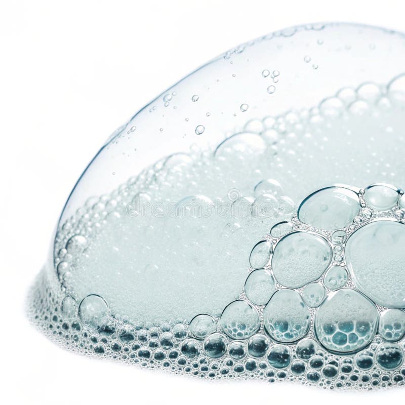 Splash of Soap with Bubbles on Pink Background Isolated on White ...