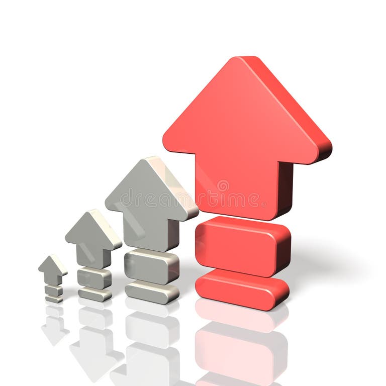 Soaring arrow graph stock illustration. Illustration of steadily - 56754050