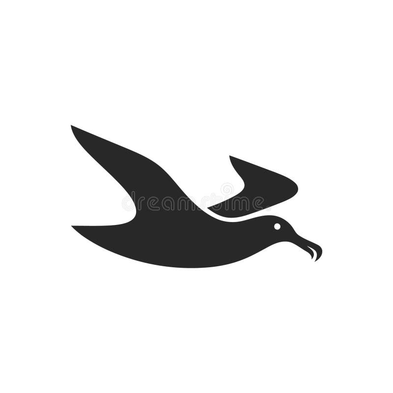 Soaring Bird Silhouette Icon Stock Vector - Illustration of symbol ...