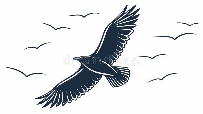 Soaring Eagle Vector Silhouette, Wild Freedom Symbol, Vector Design ...