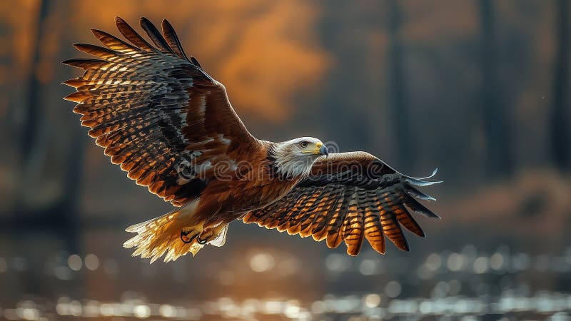 Soaring Eagles in Dynamic Flight Stock Illustration - Illustration of ...