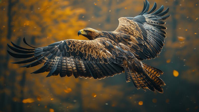 Soaring Eagles in Dynamic Flight Stock Illustration - Illustration of ...