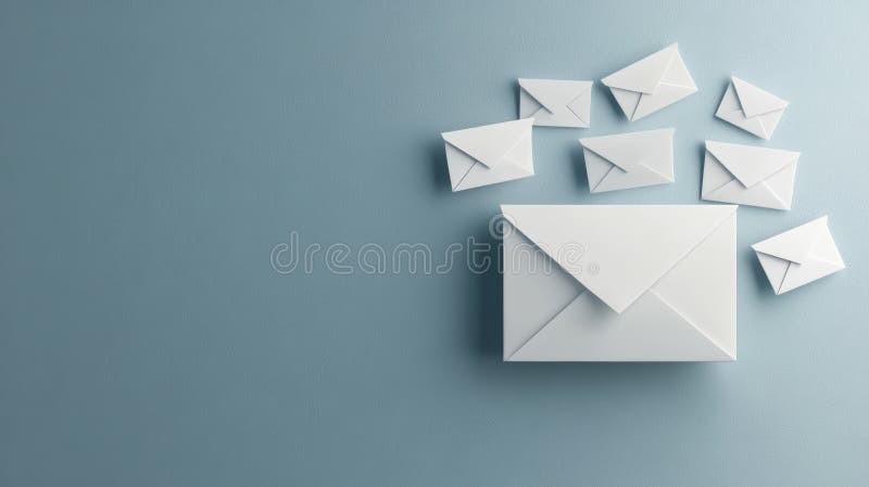 Soaring Paper Planes Erupting from Envelope, a Symbol of Communication ...