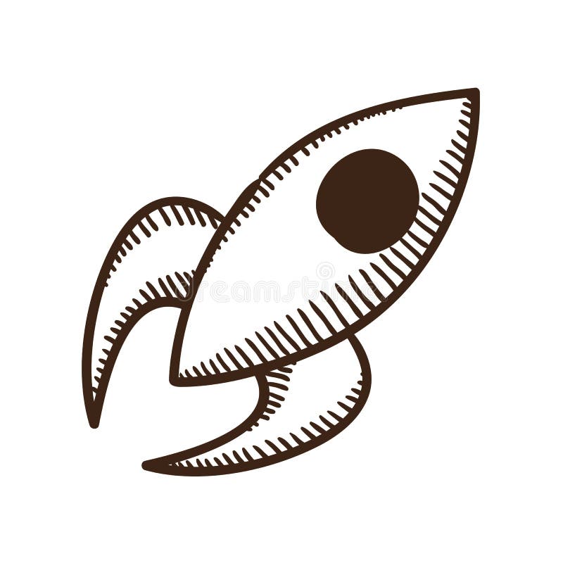 Soaring Rocket Ship Symbol. Stock Vector - Illustration of retro ...