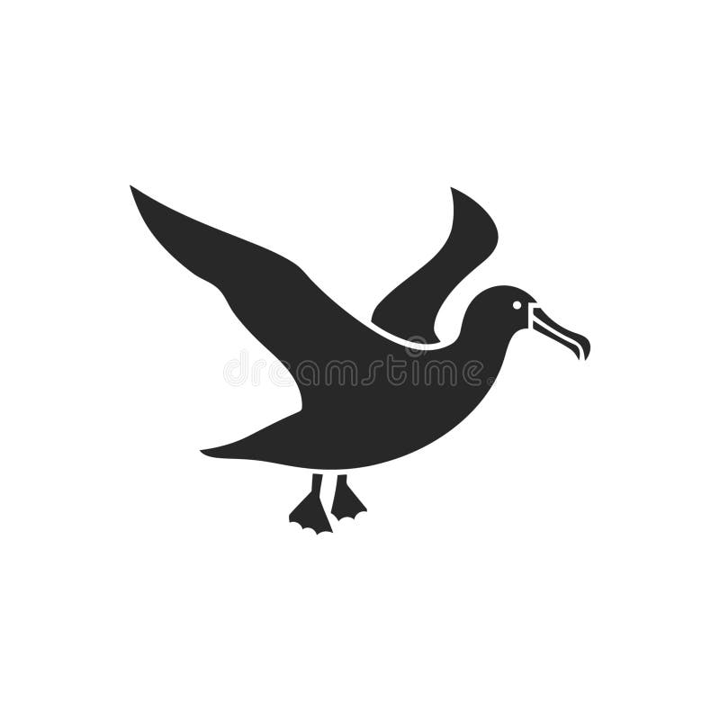 Soaring Seabird Icon stock vector. Illustration of sign - 361759811