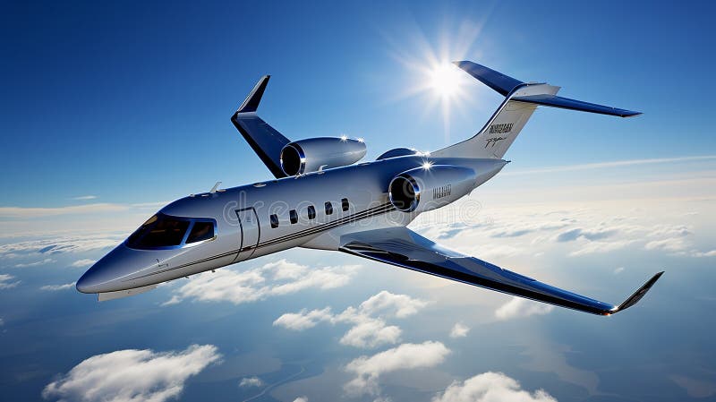 Soaring with Style in the Learjet 75 Liberty Stock Illustration ...
