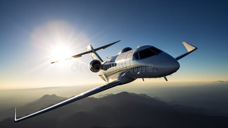 Soaring with Style in the Learjet 75 Liberty Stock Illustration ...
