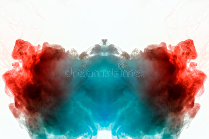 Soaring Translucent Smoke, Intertwined in the Image of the Head, Red ...