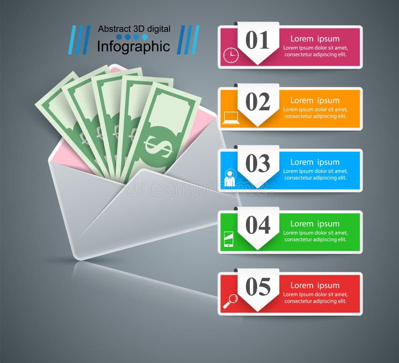 Soborno, Sobre - Infografía De Negocios Con Dinero Ilustración del ...
