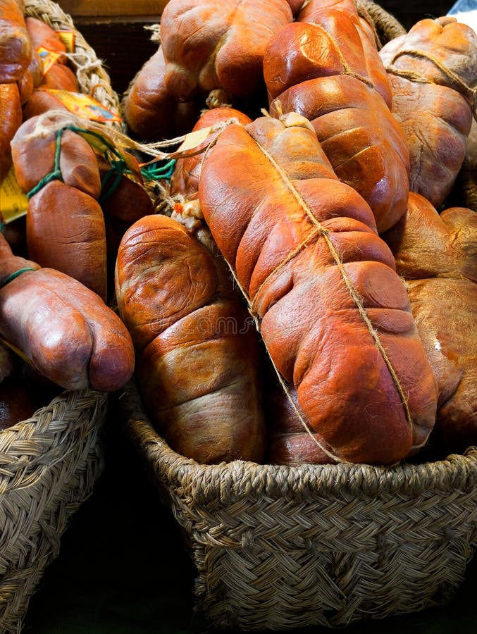 Spanish Sobrassada Typical of Mallorca, Balearic Islands Stock Photo ...