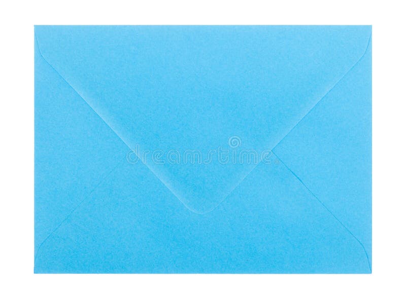 Sobre Azul Aislado En Blanco Foto de archivo - Imagen de franqueo ...