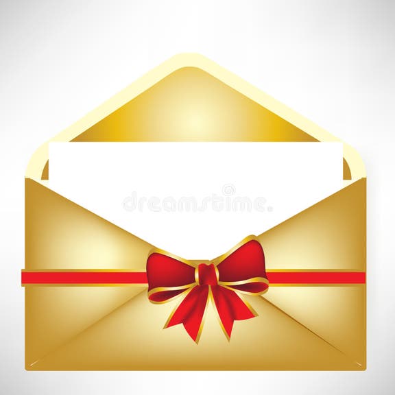 Sobre de oro ilustración del vector. Ilustración de correo - 21542395