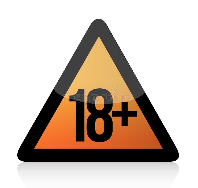 Sobre o sinal dezoito ilustração stock. Ilustração de emblema - 29052384