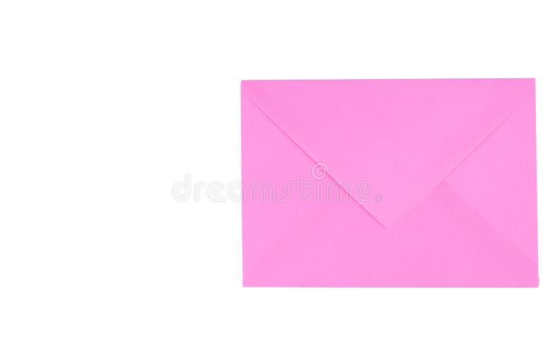 Sobre Rosa Aislado En Fondo Blanco. Copiar Espacio Imagen de archivo ...