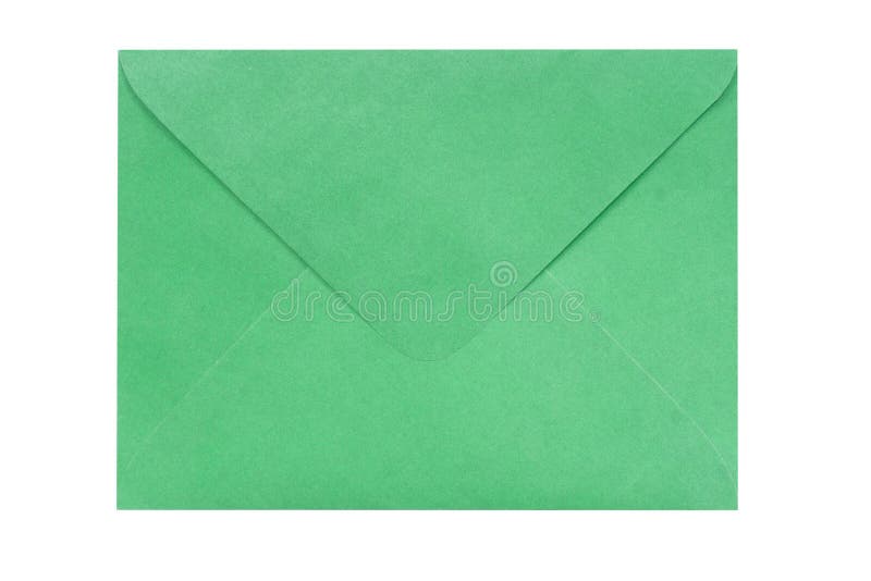 El Sobre Verde Abierto Con El Interior Del Dibujo Aisló El Fondo Blanco ...