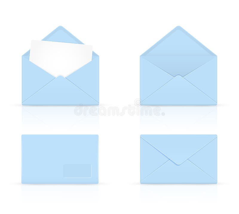 Sobres azules stock de ilustración. Ilustración de tarjeta - 17219086