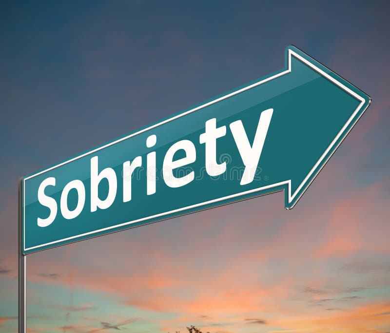 Sobriety sign concept. stock illustration. Illustration of drunk - 98506966