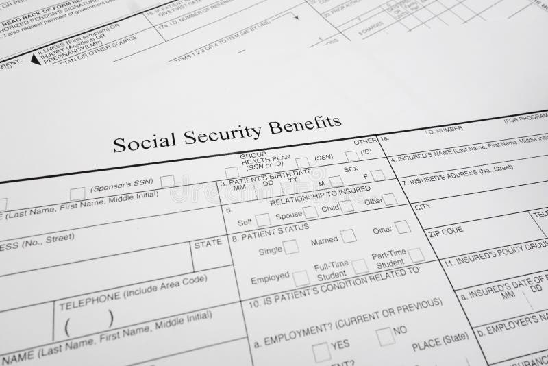 Soc Sec benefits stock image. Image of insurance, billing - 32089533